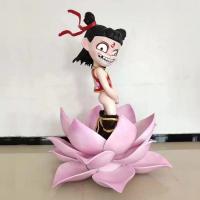 China Hotel FRP Sculpture Customized Resin Nezha Statue Fiberglass Cartoon Ornaments for sale