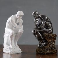 China Modern Decorative Metal Ornament Handmade Bonze Mediator The Thinking Man Sculpture for sale