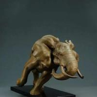 China Custom Bronze Casting Sculpture Home Decoration Metal Elephant Sculpture for sale