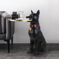 China Modern Light Life Size Fiberglass Animal Statue Ornaments Resin Coffee Table for sale