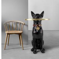 China Modern Light Life Size Fiberglass Animal Statue Ornaments Resin Coffee Table for sale