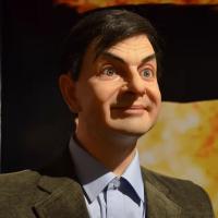 China Handwork Modern Statue Celebrity Wax Sculptures Of Mr Bean For Museum for sale