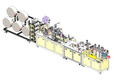 China 100-150PCS/Min FFP2  Making Machinery N95 5-layer  with hot air cottonFiltration efficiency for sale