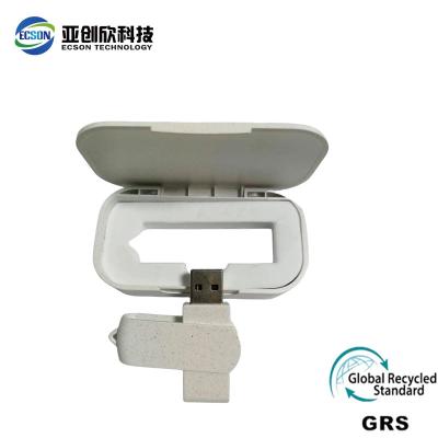 China Customized Wheat Straw Plastic Biodegradable Painted Surface Finished USB Parts 400 Options for sale
