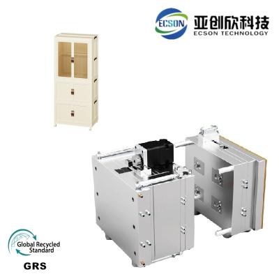 China Ecson Injection Molded Plastic Storage Cabinet with Drawers Custom Size for sale