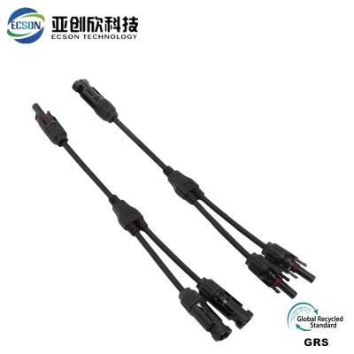 China Custom CNC Machining Plastic Parts for Y-Shaped Photovoltaic Connector ±0.01mm Tolerance for sale