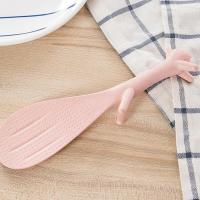 China Custom Wheat Straw Plastic Rice Spoons In Various Colors for sale