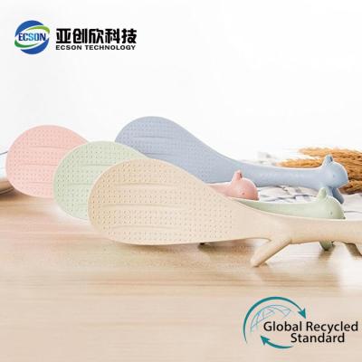 China Custom Wheat Straw Plastic Rice Spoons In Various Colors for sale