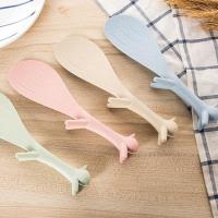 China Custom Wheat Straw Plastic Rice Spoons In Various Colors for sale