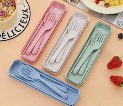 China Custom Wheat Straw Plastic Tableware Set Biodegradable Eco-Friendly Durable 120°C for sale