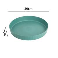 China Custom Wheat Straw Plastic Parts PP Thickened Circular Dining Plate Various Colors OEM for sale