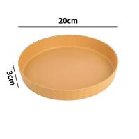 China Custom Wheat Straw Plastic Parts PP Thickened Circular Dining Plate Various Colors OEM for sale