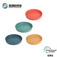 China Custom Wheat Straw Plastic Parts PP Thickened Circular Dining Plate Various Colors OEM for sale