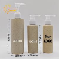 China Wheat Straw Shampoo Bottle Eco Friendly Degradable Empty 8oz 10oz 16oz Custom for sale