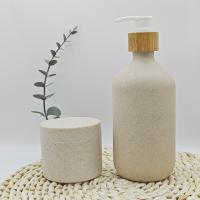 China Wheat Straw Shampoo Bottle Eco Friendly Degradable Empty 8oz 10oz 16oz Custom for sale