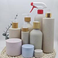 China Wheat Straw Shampoo Bottle Eco Friendly Degradable Empty 8oz 10oz 16oz Custom for sale