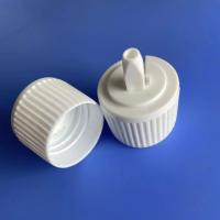 China PP Plastic White Turret Spout Dispensing Caps 24mm 28mm Spout Cap for sale