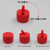 China PP Plastic White Turret Spout Dispensing Caps 24mm 28mm Spout Cap for sale