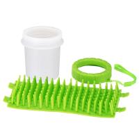 China Silicoco Custom Dog Paw Cleaner Cup Pet Foot Washing Machine Grooming Brush 500ml for sale