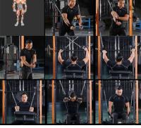 China Weightlifting Fitness Gym Equipment Pulldown Attachments Cable Machine Exercise Handles for sale