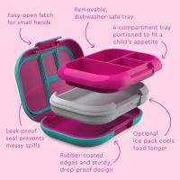 China Bento Box for Kids 4-Compartment Leakproof Lunch Container 3.33 Cups BPA-Free for sale