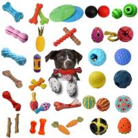 China Wholesale TPR Dog Chew Toys Barbell Design Squeaky Balls 7.22 Inch Orange Green Blue for sale
