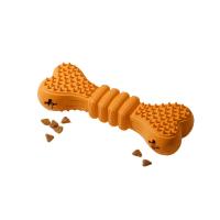 China Wholesale TPR Dog Chew Toys Barbell Design Squeaky Balls 7.22 Inch Orange Green Blue for sale