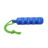 China Wholesale TPR Dog Chew Toys Barbell Design Squeaky Balls 7.22 Inch Orange Green Blue for sale