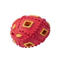 China Wholesale TPR Dog Chew Toys Barbell Design Squeaky Balls 7.22 Inch Orange Green Blue for sale