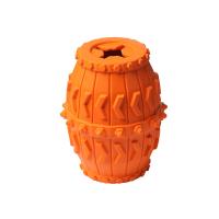 China Wholesale TPR Dog Chew Toys Barbell Design Squeaky Balls 7.22 Inch Orange Green Blue for sale