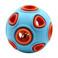 China Wholesale TPR Dog Chew Toys Barbell Design Squeaky Balls 7.22 Inch Orange Green Blue for sale