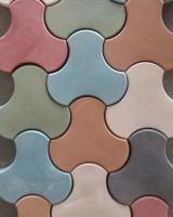 China Reusable Plastic Paving Block Mold 400x400mm for Concrete Slab Interlocking Paver Path for sale