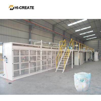 China Fully Automatic Baby Diaper Making Machine Production Line for sale