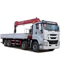 China Effortless 8X4 16t Hydraulic Straight Boom Truck Mounted Crane Mobile Crane Truck for sale