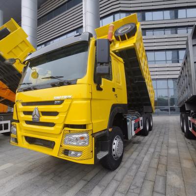 China Hovo 6X4 LHD Used Dump Truck with Power Assisted Hydraulic Steering and Tubeless Tires for sale