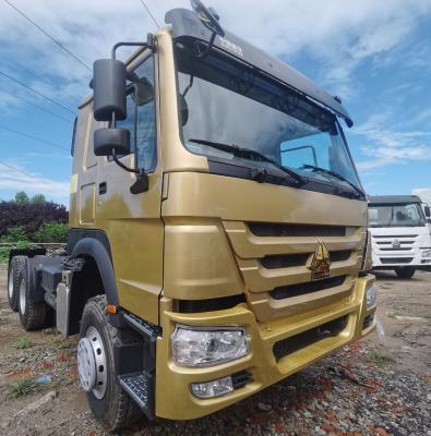 China Return refunds Carbon Steel Cargo Box Gasoline HOWO Tractor Truck with 1000L Fuel Tank for sale