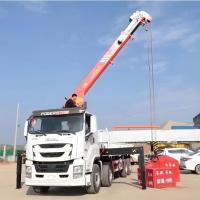 China 10ton 12ton Truck Mounted Crane with Folding Design and 10245x2496x3450m Load Capacity for sale