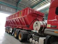 China Semi-Trailer for Corns Peanuts Wheat Coals Minerals Self Unloading Grain Transport for sale