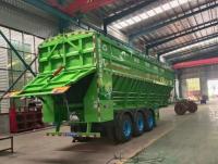 China Semi-Trailer for Corns Peanuts Wheat Coals Minerals Self Unloading Grain Transport for sale