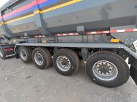 China Custom Color Self-Unloading Grain Transport Trailer 8000-9000mm Wheel Base and More for sale