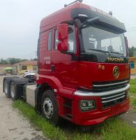 China Red 2024 Shaanxi Automobile Transport Trailer Towing Semi Trailer Truck for Your Business for sale