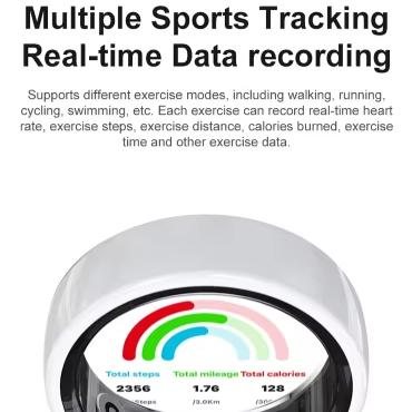 China Factory Custom TK8 Smart Ring NFC Heart Rate Blood Oxygen Sleep Meter Step Monitoring Motion Recording Gesture Controlmetal IP68 for sale