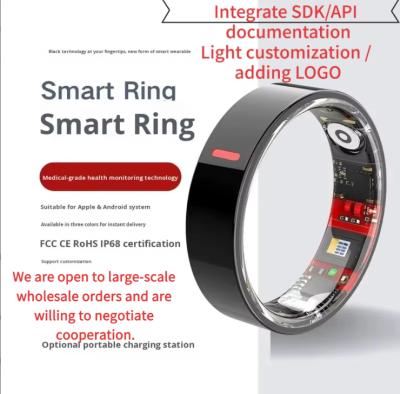 China Global Wholesale Free Docking SDK Smart Ring Blood Pressure Monitoring Heart Rate Blood Oxygen Sleep Monitoring Health Stepmeter for sale