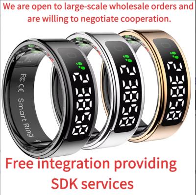 China Free Docking SDK Smart Ring Blood Pressure Monitoring Heart Rate Blood Oxygen Sleep Monitoring Health Monitoring Gesture Control for sale