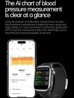 China Best Selling Smart Watch air Pump Blood Pressure Heart Rate Blood Oxygen Data Monitoring Compatible with ISO Android System for sale