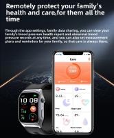 China Global AMOLED Best-selling Precision air Pump Blood Pressure Monitoring Call Smart Watch Real-time ECG Blood Oxygen Detection for sale