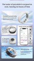 China New Ceramic Body Smart Ring All Day Real-time Monitoring of Heart Rate Variability Blood Oxygensaturationwomen'shealthmanagement for sale