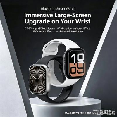 China Hot Selling S11PROMAX Smart BT Watch BT Call Heart Rate Blood Oxygen Exercise Mode Compatible with ISO and Android Systems for sale
