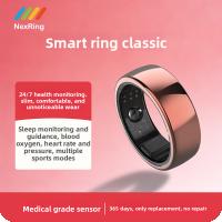 China NexRing smart ring—medical-grade titanium, IP68 waterproof, tracks sleep, blood oxygen, heart rate, HRV, stress, and exercise; non-invasive blood glucose monitoring. for sale