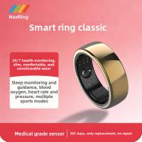 China NexRing smart ring—medical-grade titanium, IP68 waterproof, tracks sleep, blood oxygen, heart rate, HRV, stress, and exercise; non-invasive blood glucose monitoring. for sale